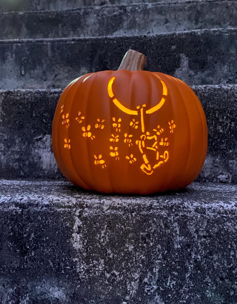 Carved Classic Winnie the Pooh Pumpkins - Etsy