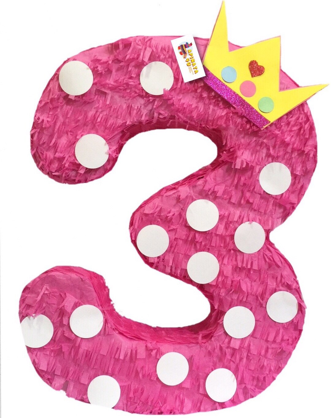 20'' Tall Number Three Piñata for Third Birthday - Etsy