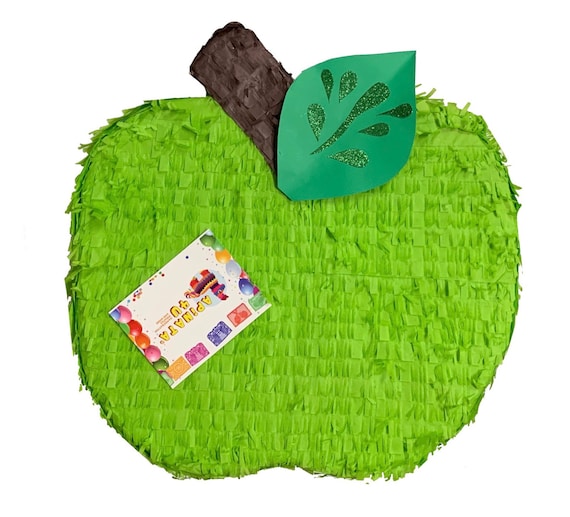 New 2-D Cute Green Apple Pinata Themed Birthday Party - Etsy