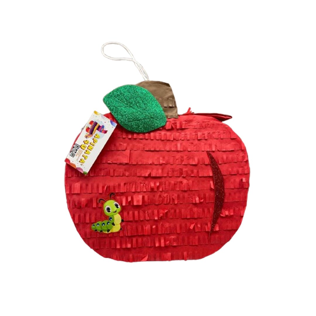 Red Apple Pinata With Snake, Fruit Themed Party Decor, Healthy Eating ...