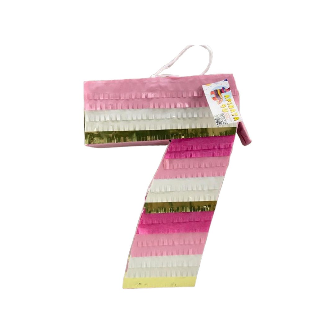 Number Seven Themed Pinata, 7th Birthday Celebration Large Number ...