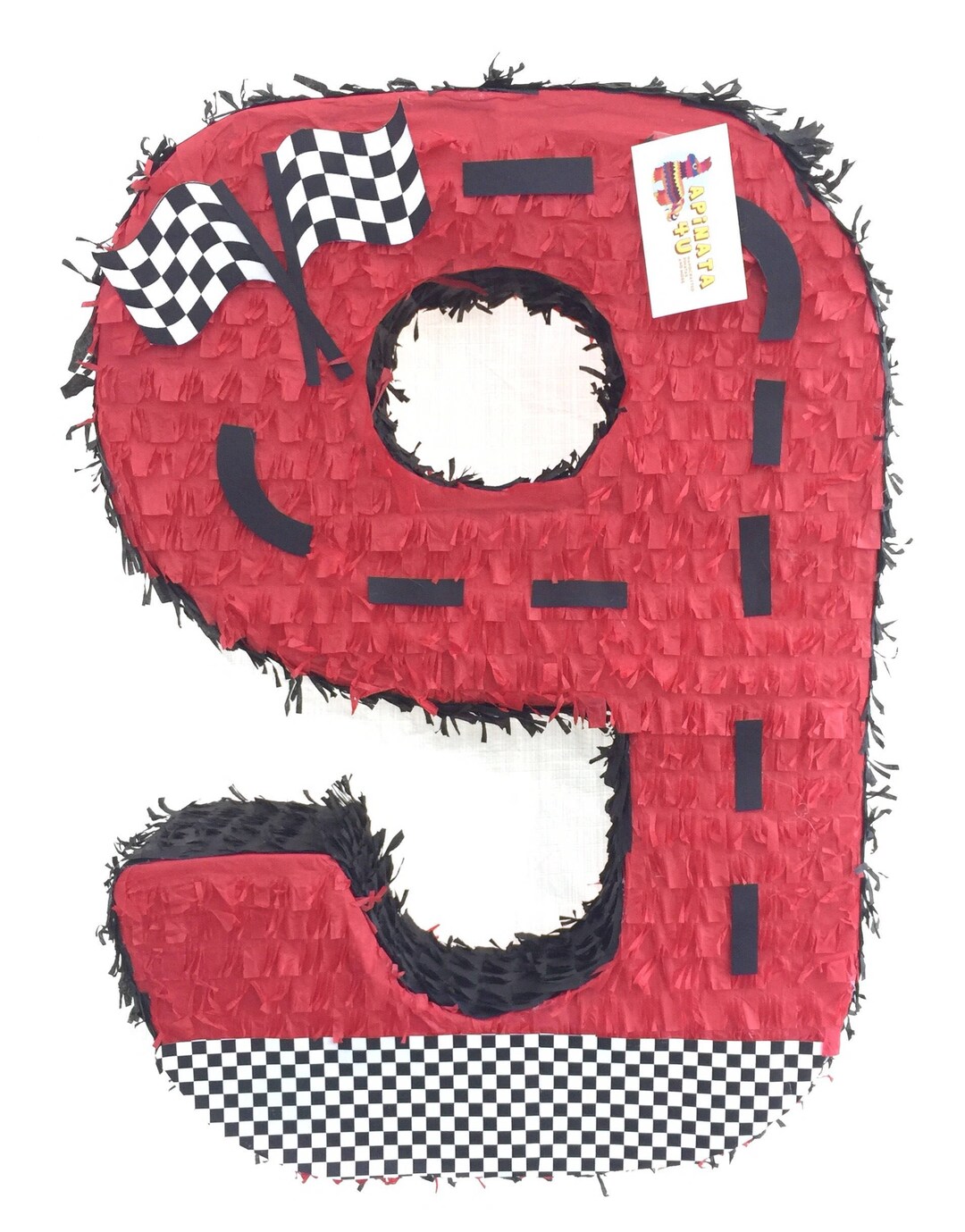 Number Nine Pinata 20" Tall Race Car Theme - Etsy
