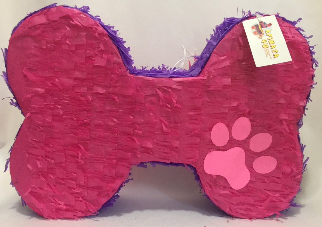 Bi-color Dog Bone Piñata Puppy Theme Party Favor - Etsy