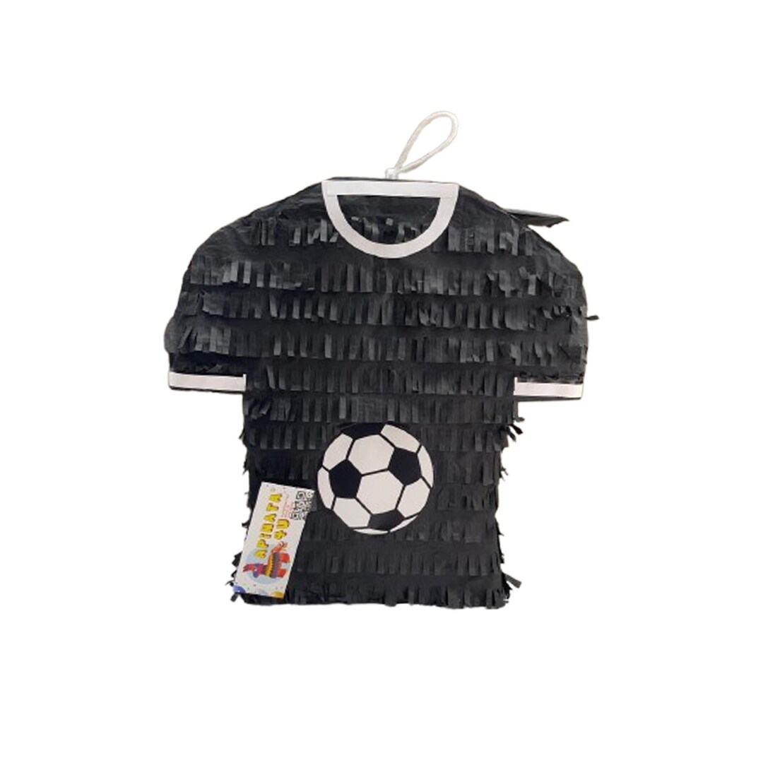 Ronaldo Soccer Jersey Pinata, Black & White Football Pinata for Kids ...