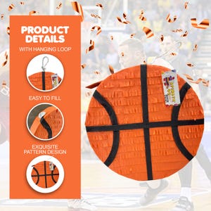 19" Basketball Themed Party Pinata for Sports Events, Perfect Gift for ...