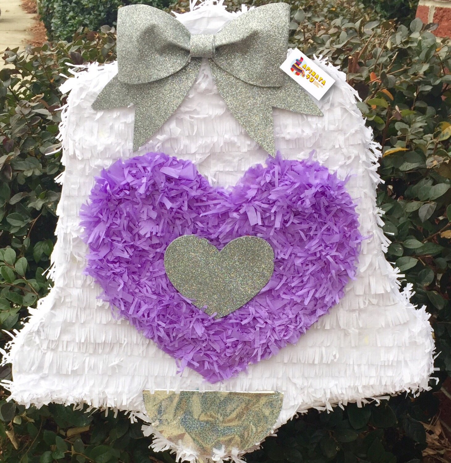 Wedding Bell Pinata Lavender and Silver Details - Etsy Australia