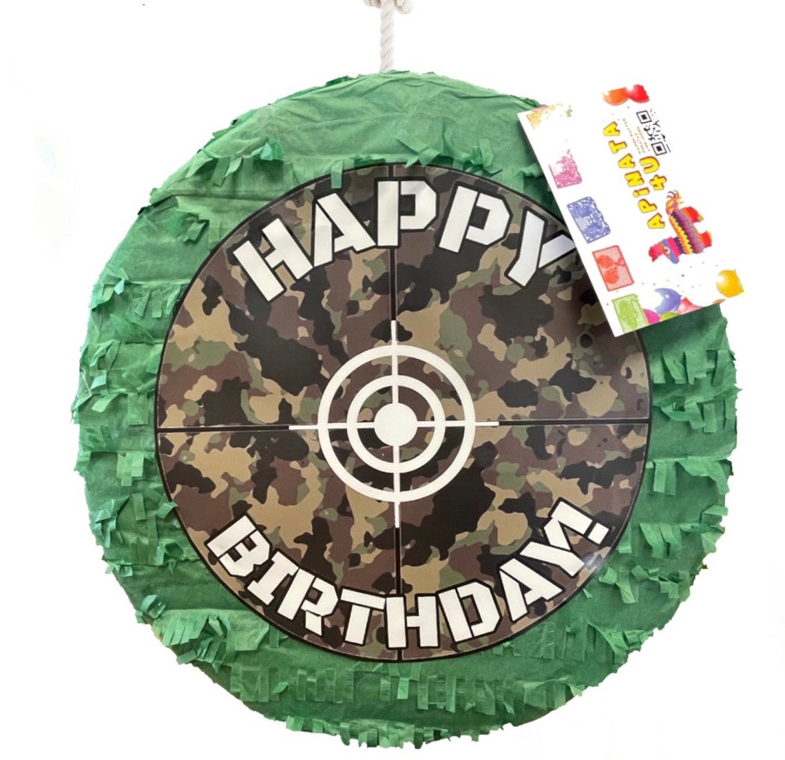 Camo Target Birthday Pinata Army Themed - Etsy