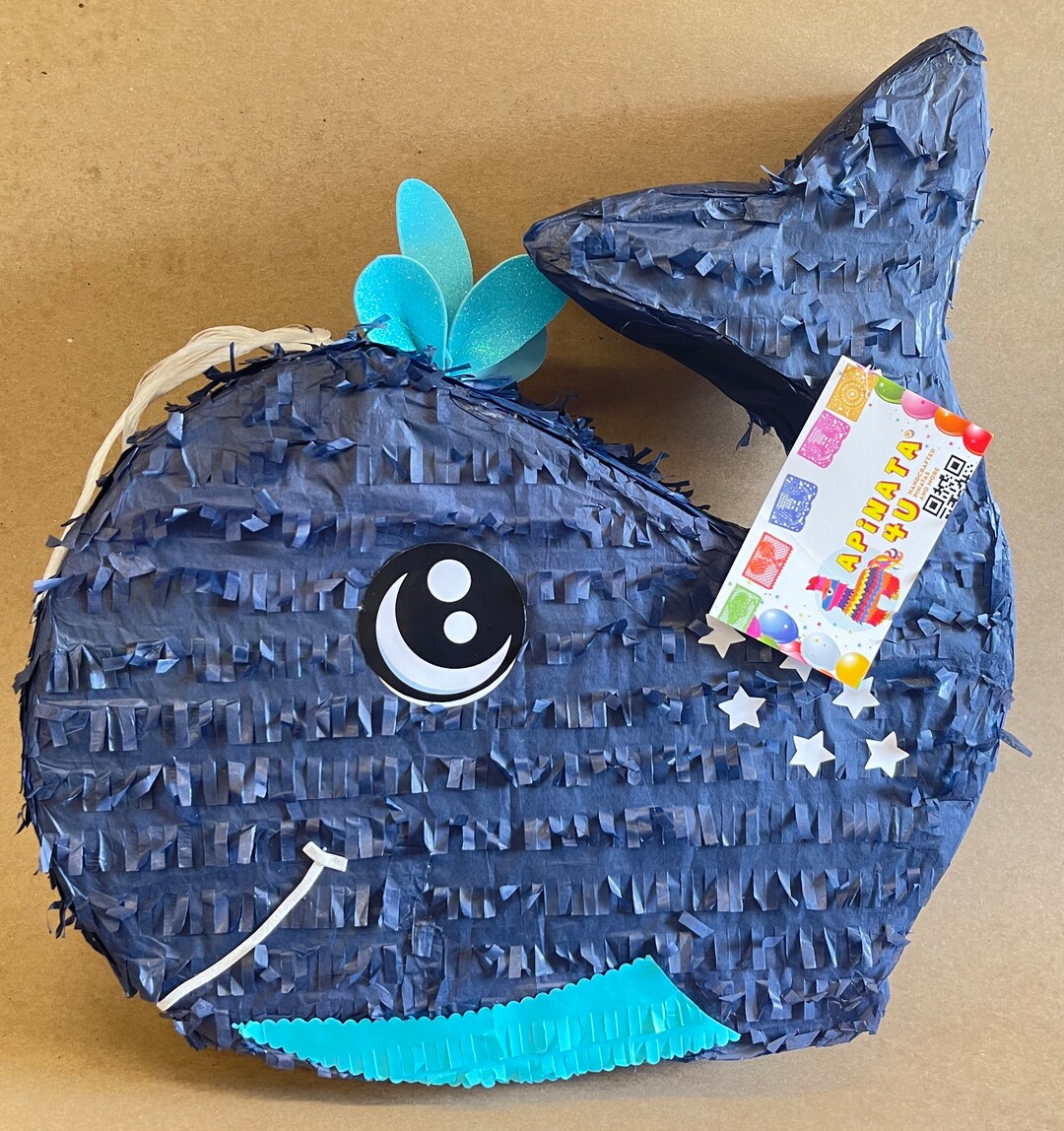 Blue Whale Pinata Ahoy It's a Boy Birthday Party Pinata Space Whale ...