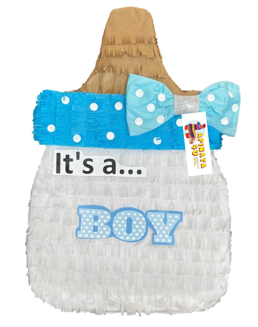 It's a Boy Bottle Pinata With Blue Bow, Perfect for Baby Showers Bottle ...