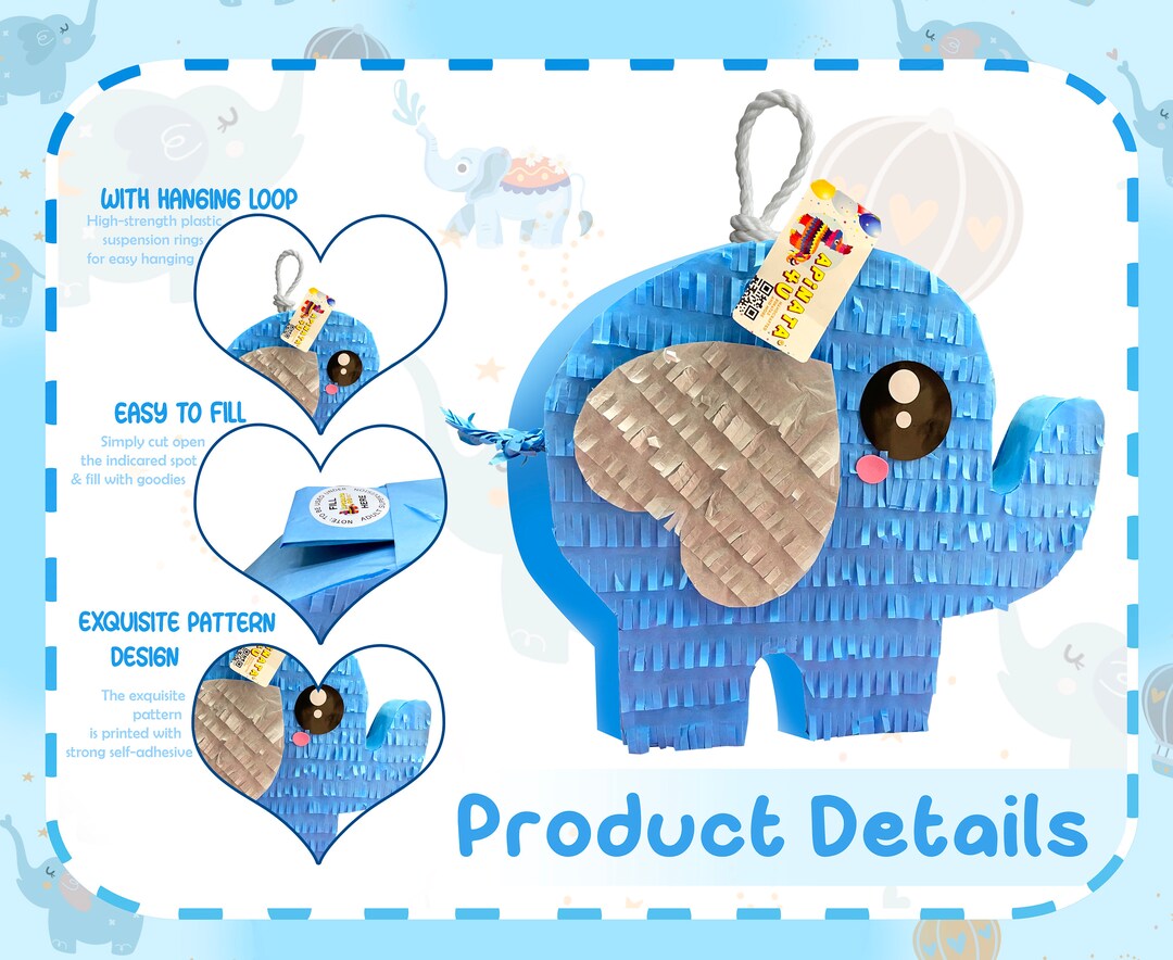 Sale! Baby Elephant Pinata Great for Birthday Baby Shower Carnival ...