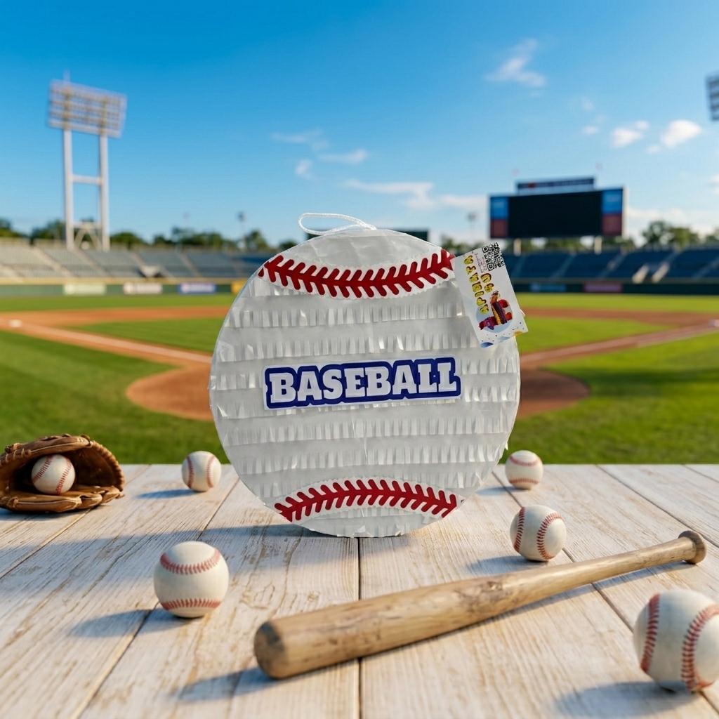 Baseball Round Shape Pinata, Sports Birthday Party Decorations ...