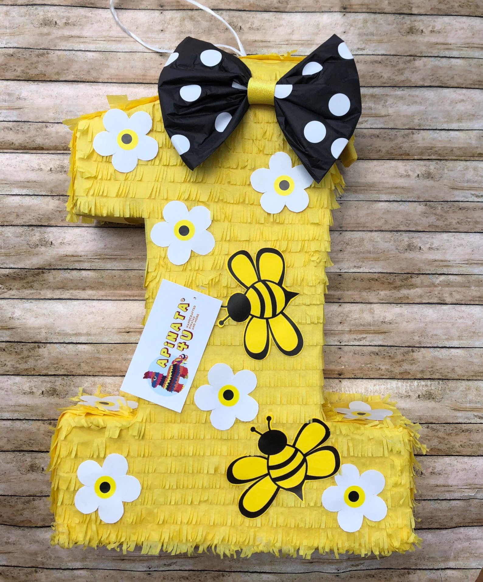 Large Number One Pinata Bumblebee Theme - Etsy