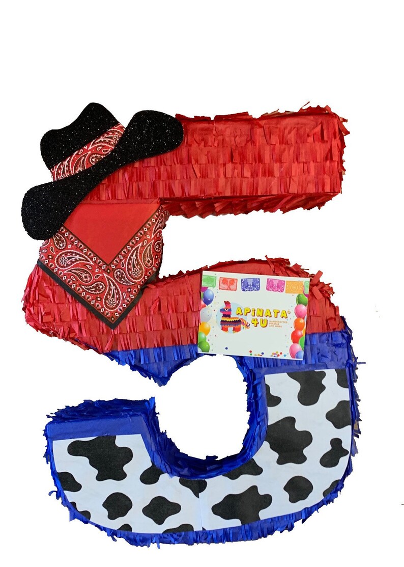 Cowboy Number Five Pinata Cowboy Themed Birthday Party Pinata | Etsy
