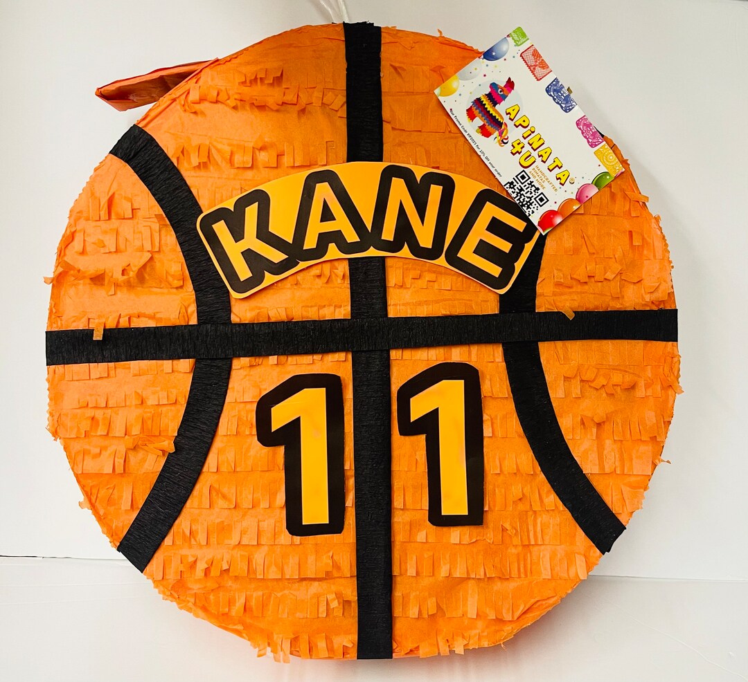 Sale! 19” Large Personalized Basketball Pinata Orange Color Slam Dunk ...