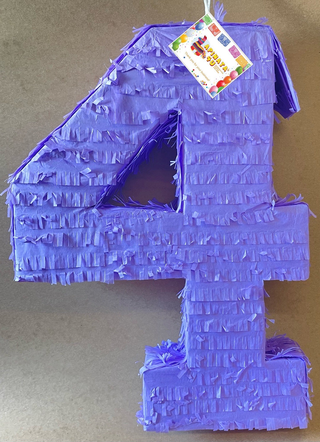 Number 4 Purple Pinata, Fourth Birthday Party, USA Made, 20 Inch - Etsy