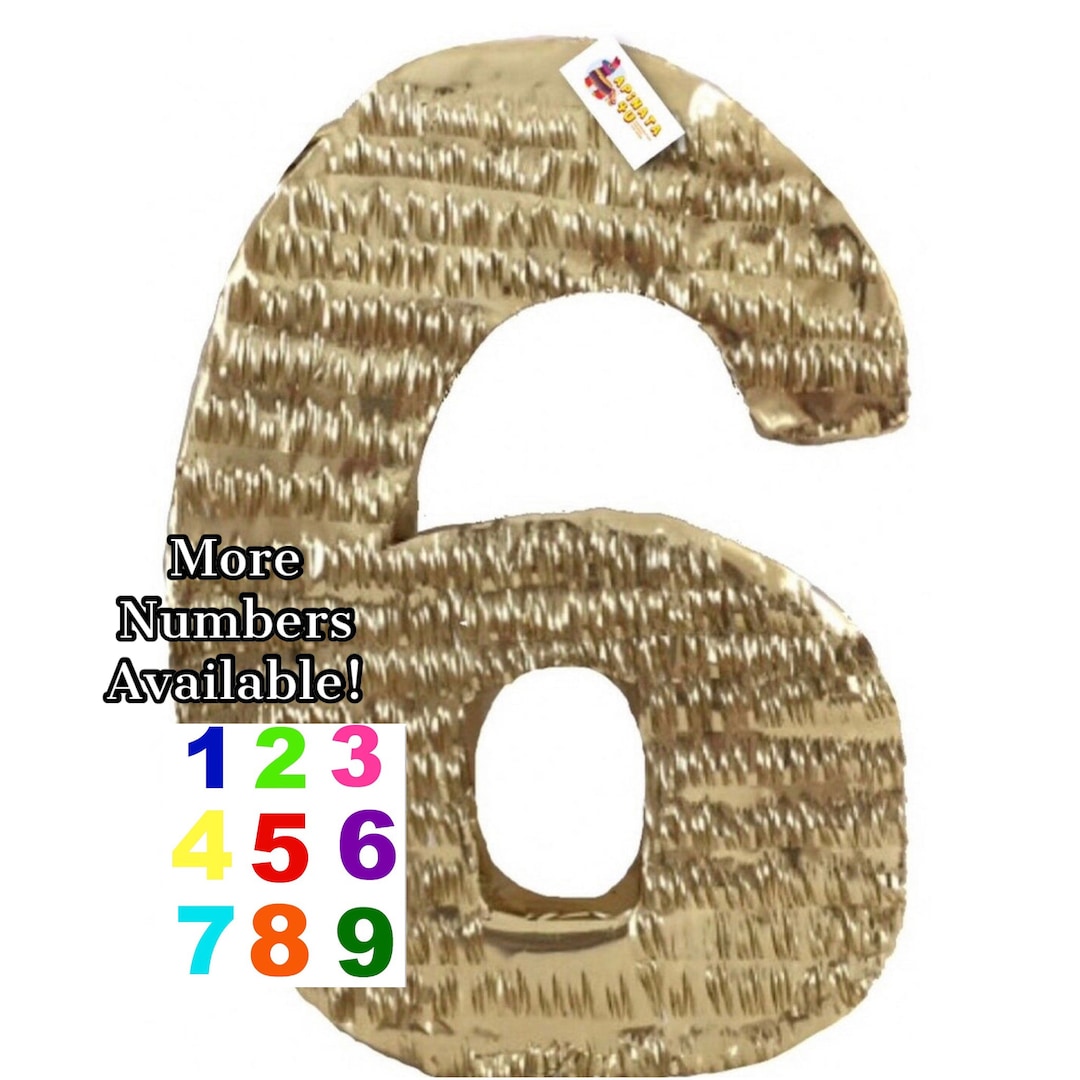 Number 6 Pinata, Customizable Party Decoration, Birthday Party and ...