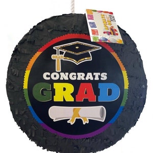 Handcrafted 16-inch Tall Graduation Pinata, Congrats Grad, Graduation ...