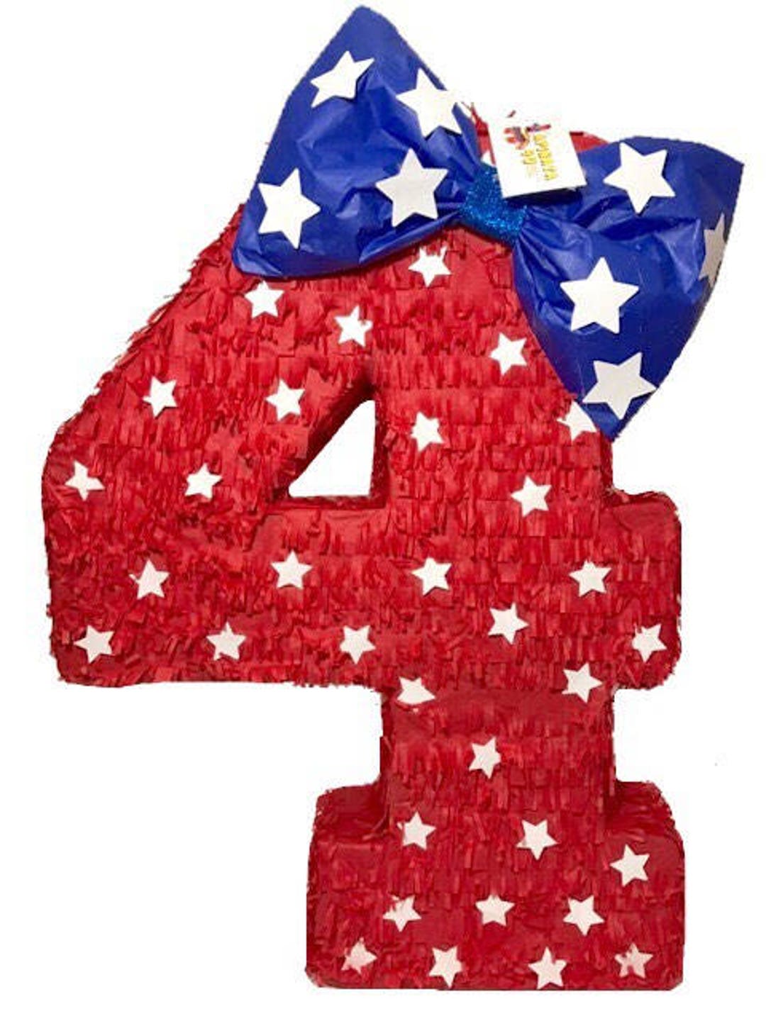 20” Tall Patriotic Number Four Pinata Fourth of July - Etsy