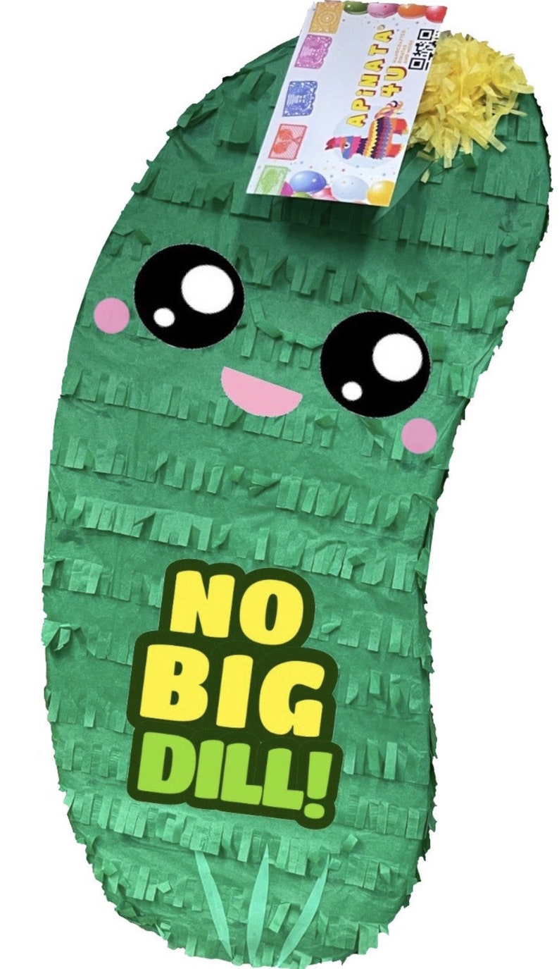 20" Pickle Pinata, Kind of a Big Dill and No Big Dill, Cucumber Pinata ...