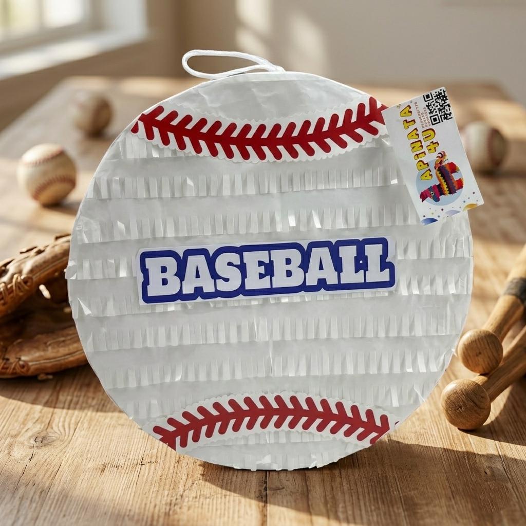Baseball Round Shape Pinata, Sports Birthday Party Decorations ...