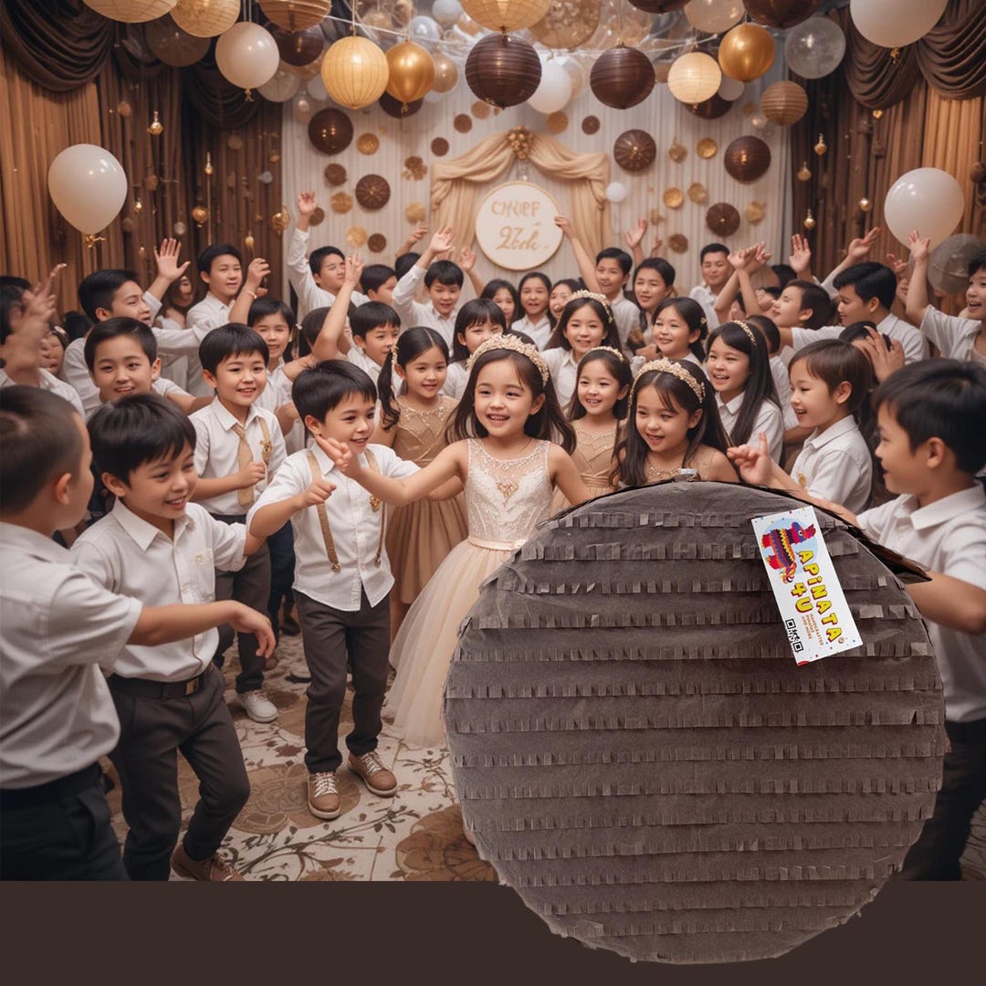 Round Pinata, Diy Blank Pinata for Custom Theme Parties, Solid Color ...