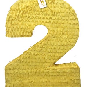 Solid Color Number Two Pinata, Diy Theme Decor, Second Birthday Party ...