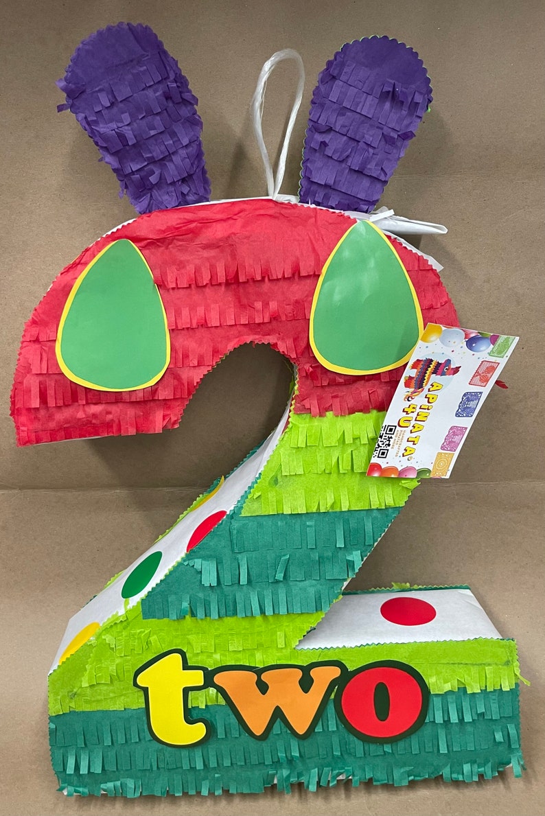 Large Number Two Pinata Caterpillar Theme - Etsy