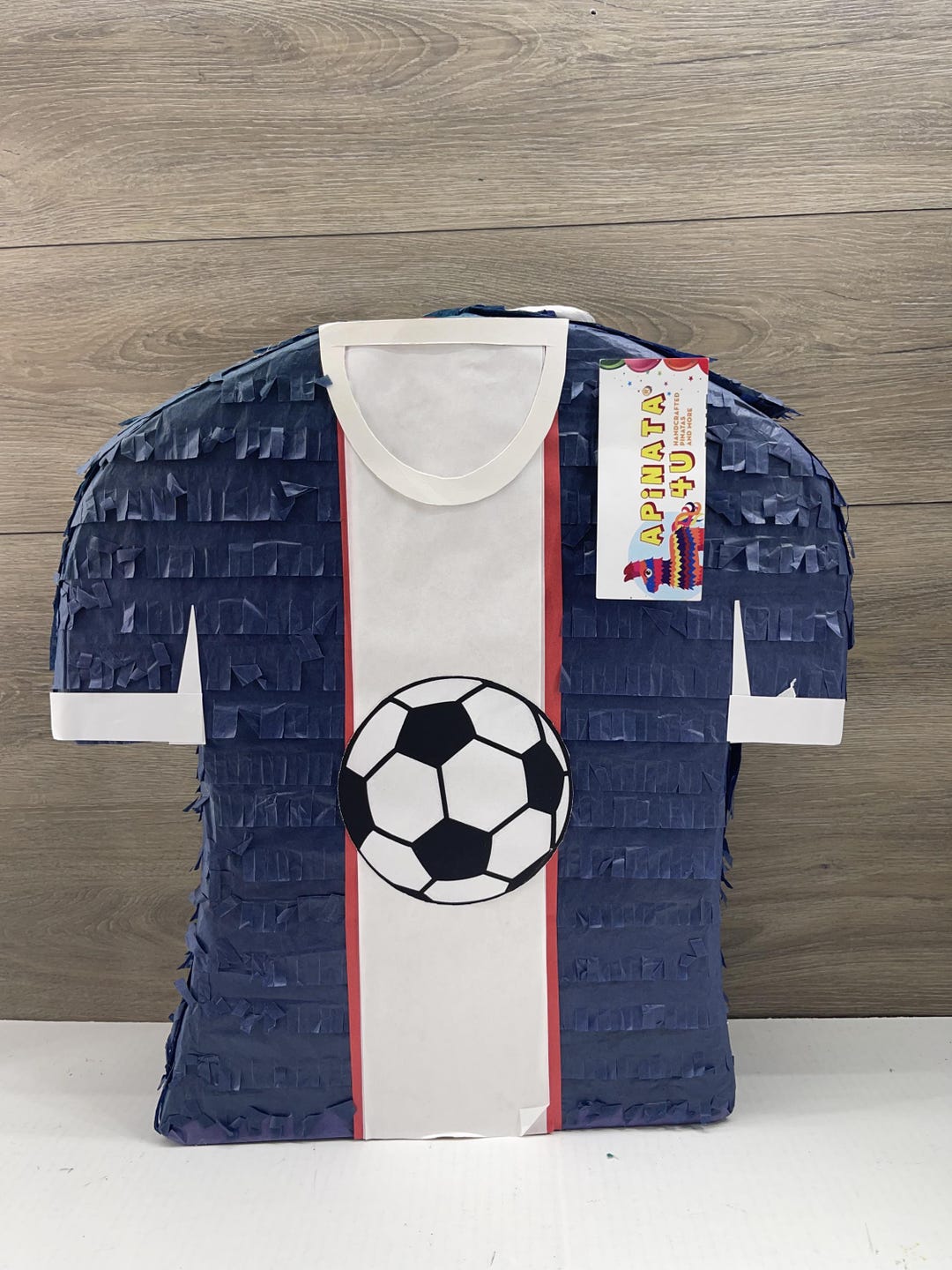Navy Blue Soccer Jersey Themed Pinata, Soccer Birthday Party Supplies ...
