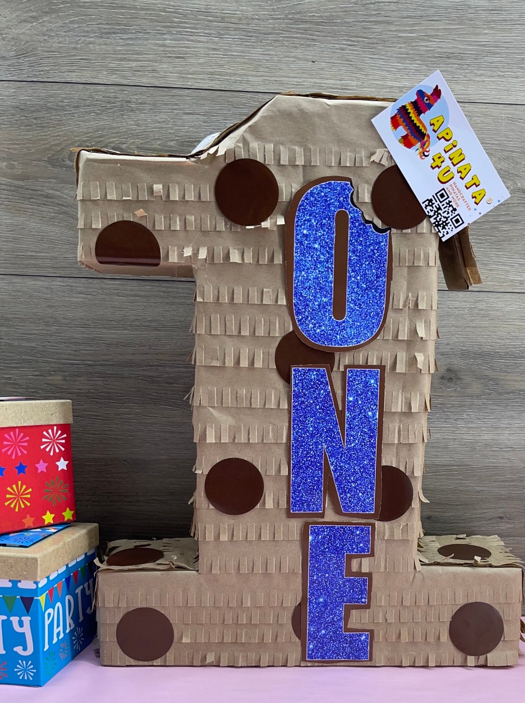 20'' Tall Tan Color Number One Pinata Chocolate Chip Cookie Theme - Etsy