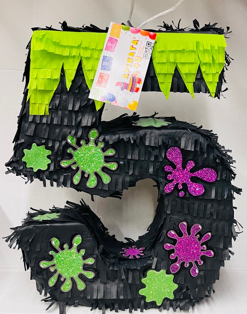 20'' Tall Number Eight Pinata Slime Theme Birthday - Etsy