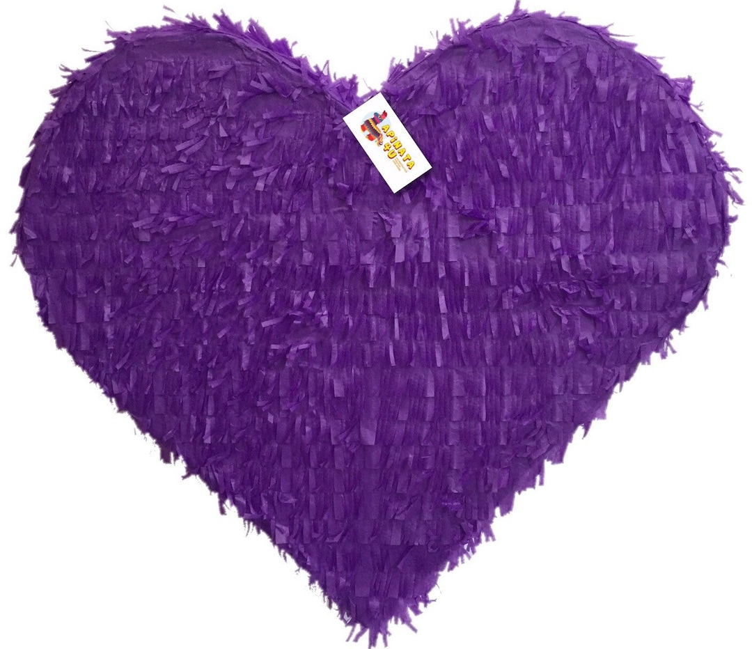 Purple Heart Blank Pinata, Valentine's Day Gift and Decor, Heart Shaped ...