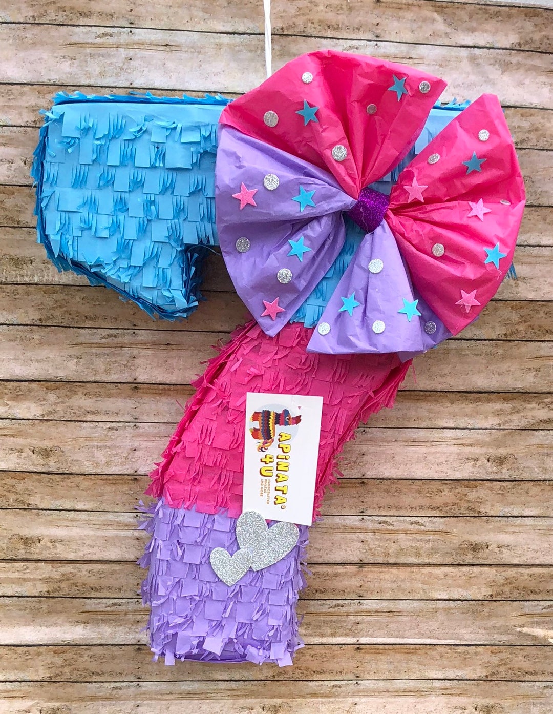 20'' Tall Number Seven Pinata With Oversized Bow Customize Your Own ...