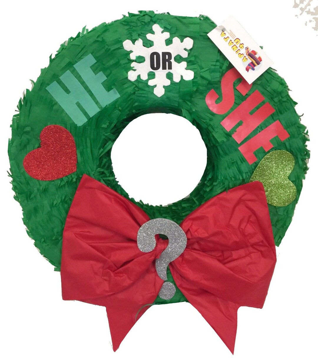 Ready to Ship Christmas Pinata Wreath Shape Great for - Etsy
