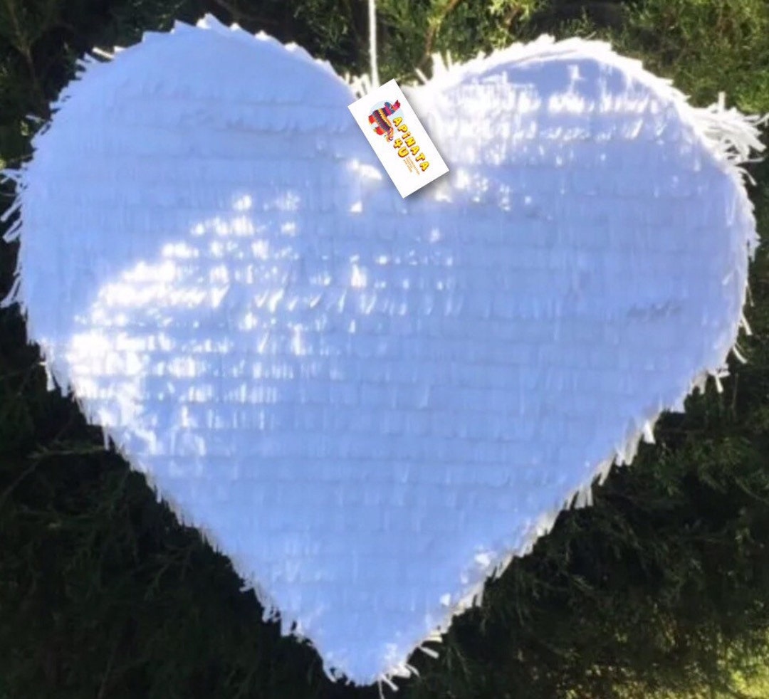 White Heart Pinata, Love Themed Pinata for Weddings, Valentine's Day ...