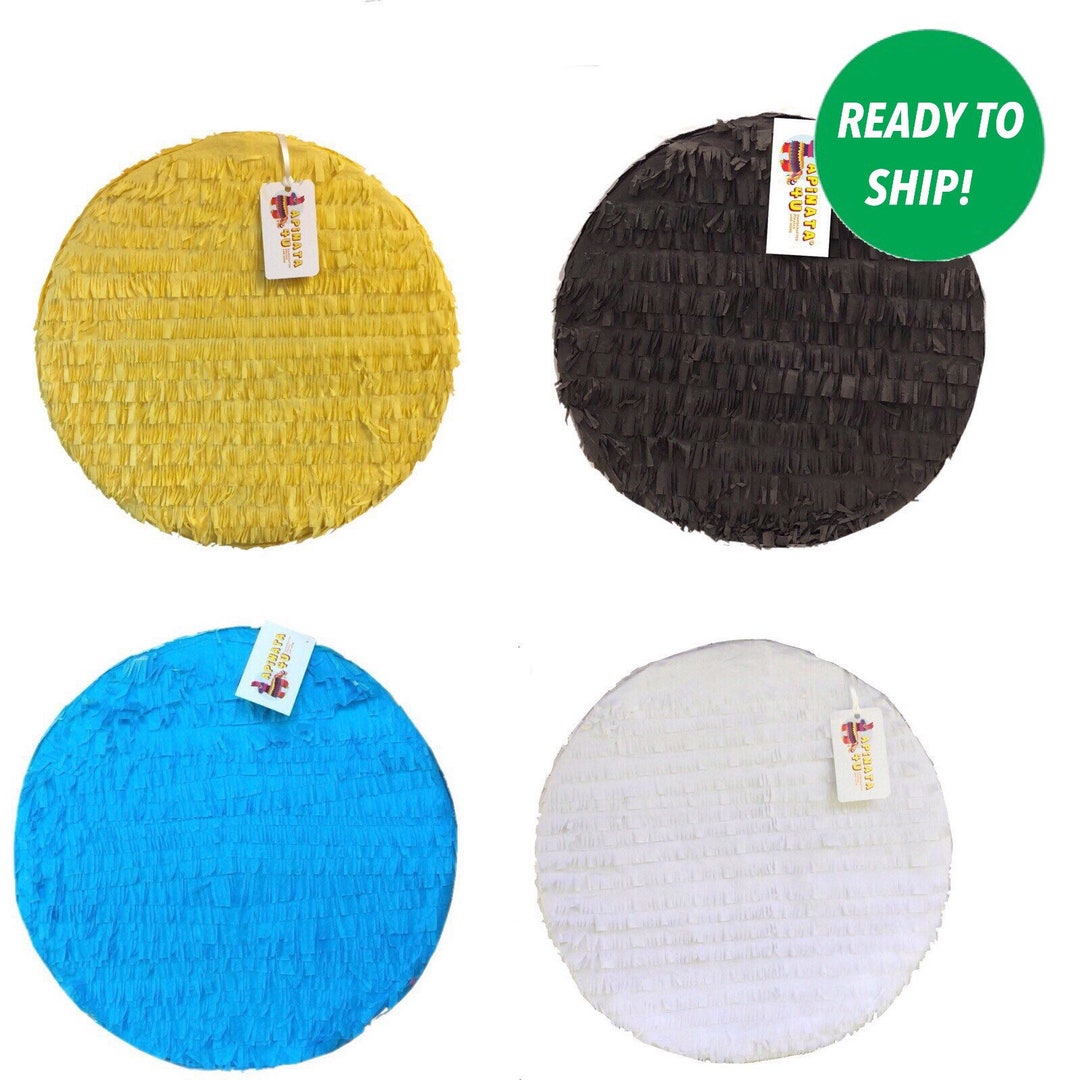 Solid Color Round Pinata, Ideal for Diy Themed Decorations and Custom ...