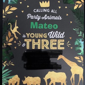 Number One Pinata With Wild Themed Black and Gold Design, Wild One King ...