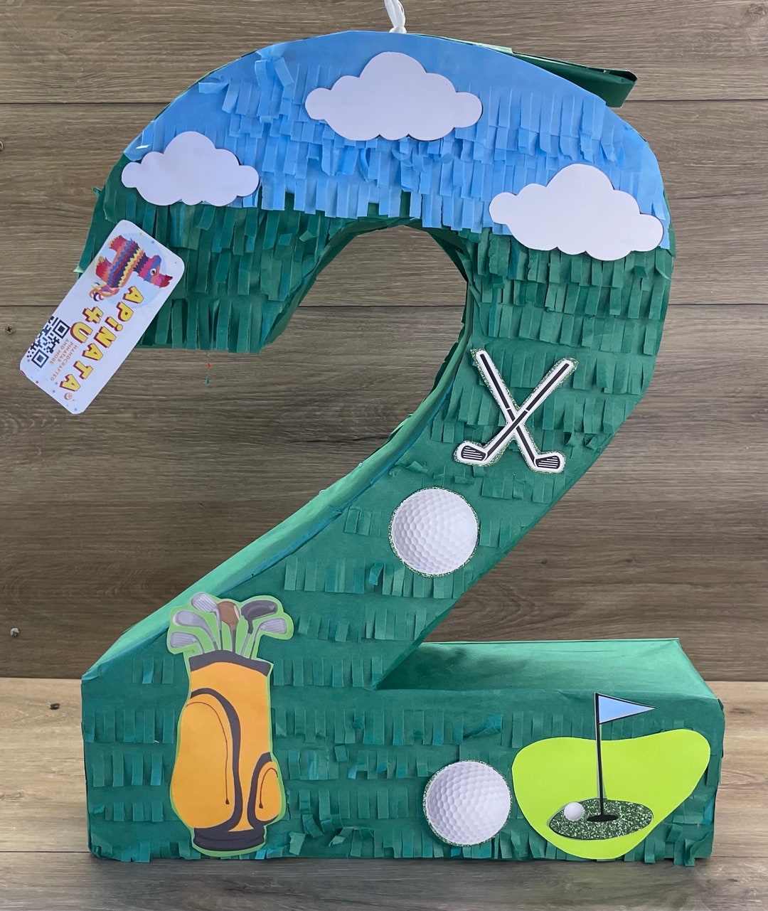 Number 2 Golf Ball Club Pinata, Golf Themed Fun Party Decoration ...