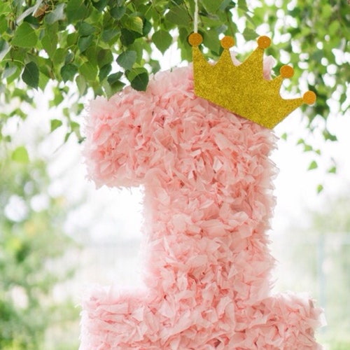 Number One Pinata Light Pink Rose Petals Look Fluffy | Etsy