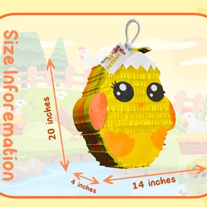 Handcrafted 2d Baby Chick Pinata, Easter Egg Gender Reveal Party ...
