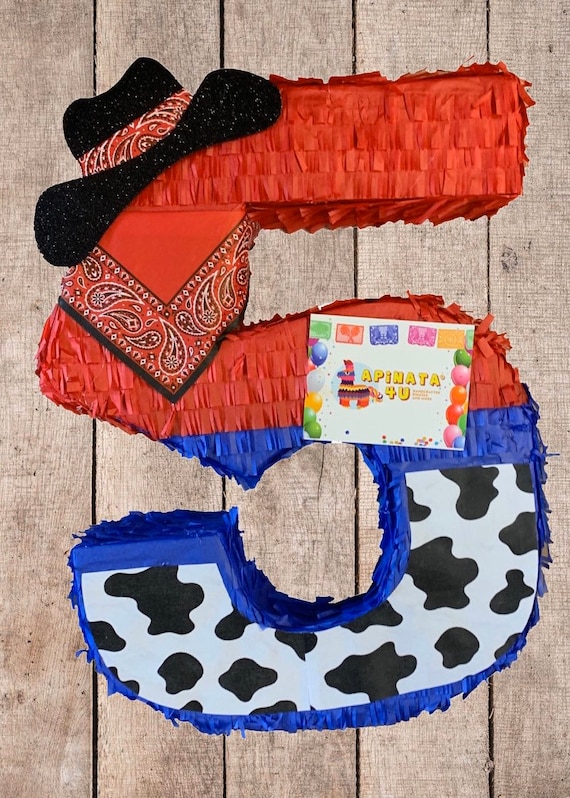 Cowboy Number Five Pinata Cowboy Themed Birthday Party Pinata | Etsy