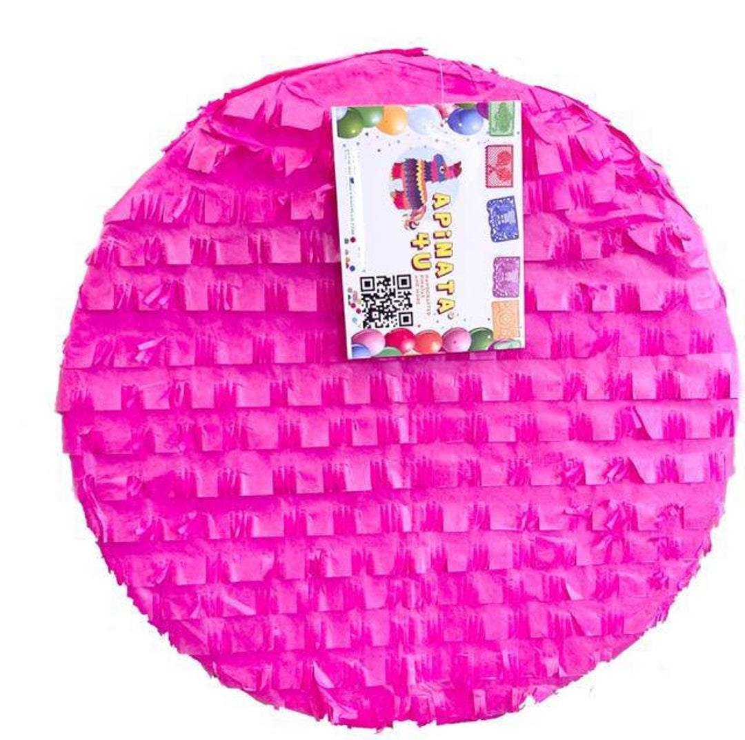 Round Pink Pinata, Perfect for Birthday Parties, Solid Color Circle ...