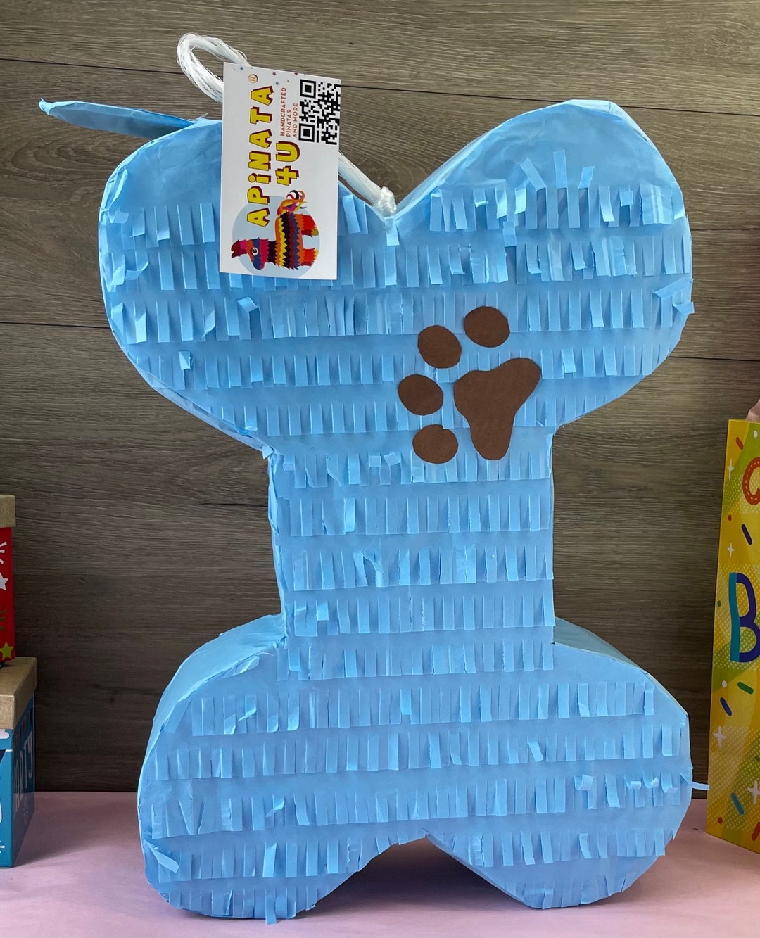 Blue Dog Bone Pinata 20" Tall Great for Puppy Themed Birthday Party ...