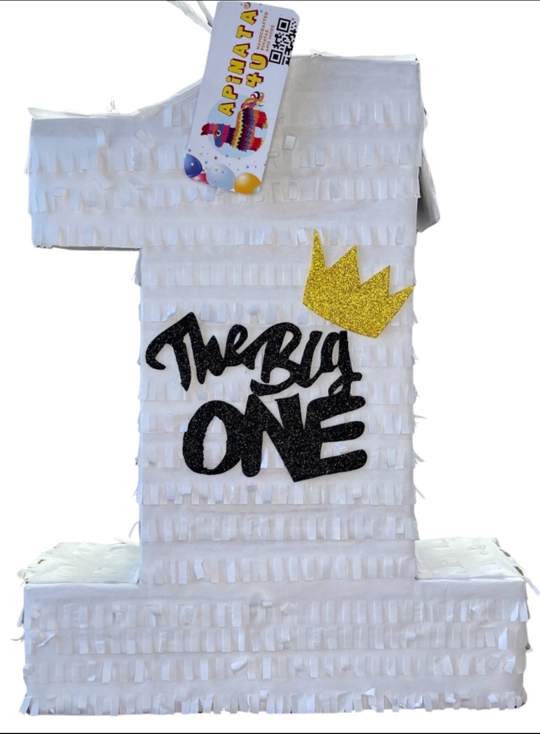 The Big One Pinata, Handcrafted Number 1 Design With Crown, Perfect ...