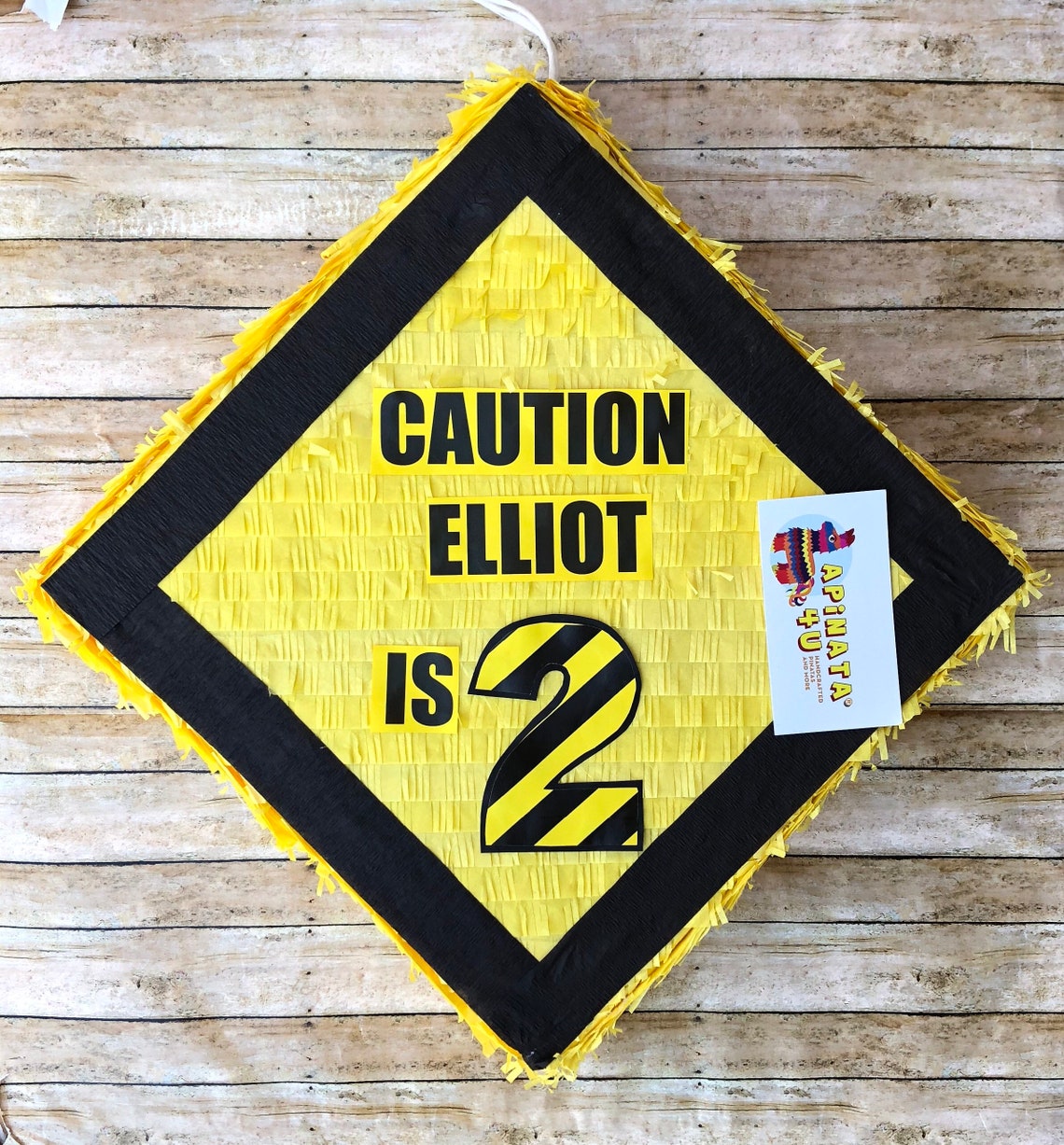 Caution Party Pinata Construction Theme Pinata Create Your Own | Etsy