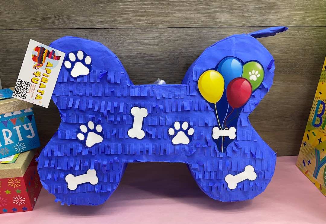 Sale Ready to Ship Blue Dog Bone Pinata Great for Dog Birthday Puppy ...