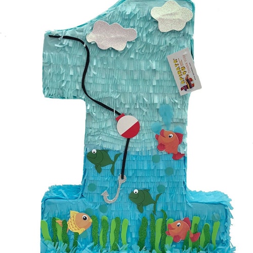 20 Tall Number One Piñata Fish Theme - Etsy
