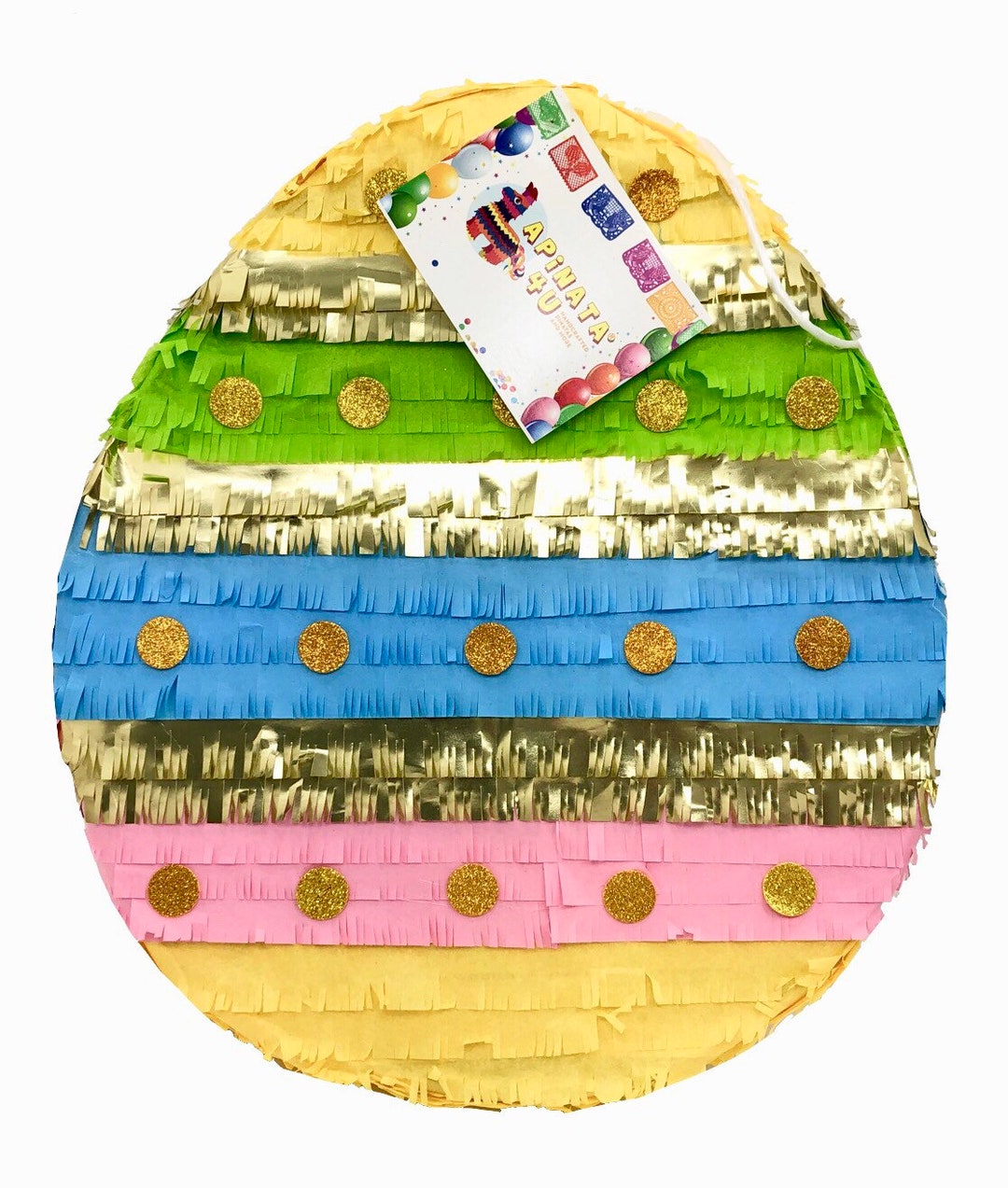 Sale! Easter Egg Pinata With Gold Glitter Accents Easter Sunday Party ...
