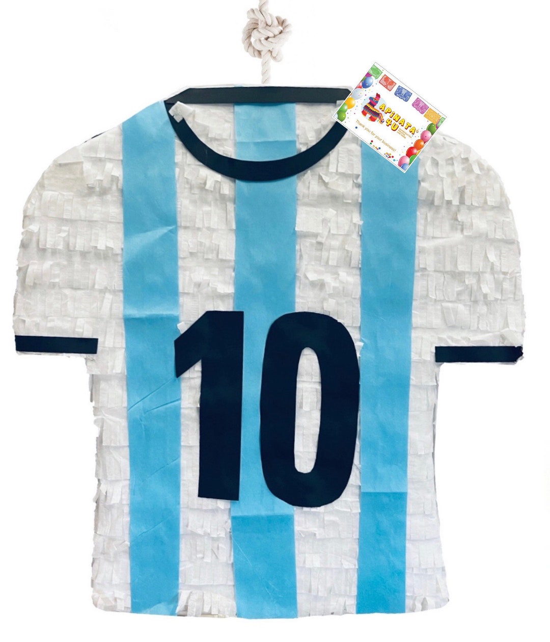 Sale! Soccer Jersey Pinata White & Blue Argentina Soccer VIP Player ...