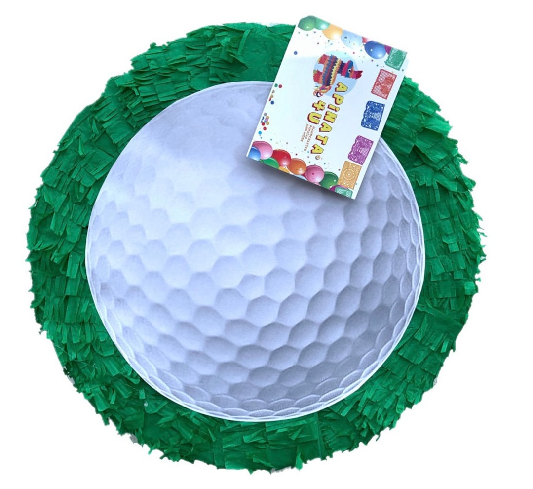 Golf Ball Sports Themed White & Green Color Pinata, Sports Birthday ...