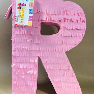 Pink Letter A Pinata, Large Alphabet Pinata, Ideal for Birthday and ...